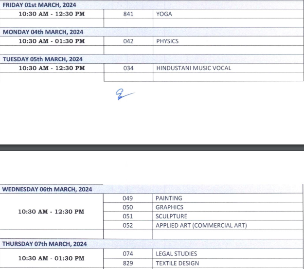 CBSE Class 12 Date Sheet 2024 PDF Download (Practical Exam Time Table)