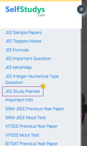 JEE Study Planner PDF Download Free